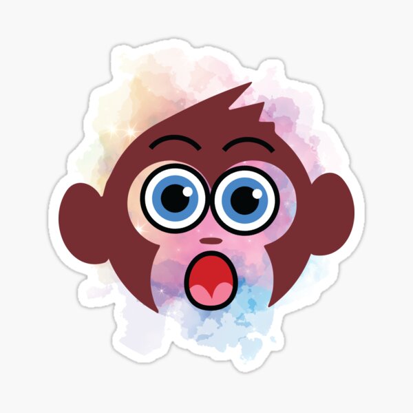 "Monkey Digital Art" Sticker by Mychap | Redbubble