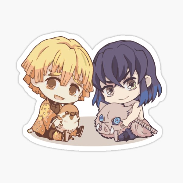 " tengen uzui chibi cute Tengen and Zenitsu" Sticker by Mahisterha ...