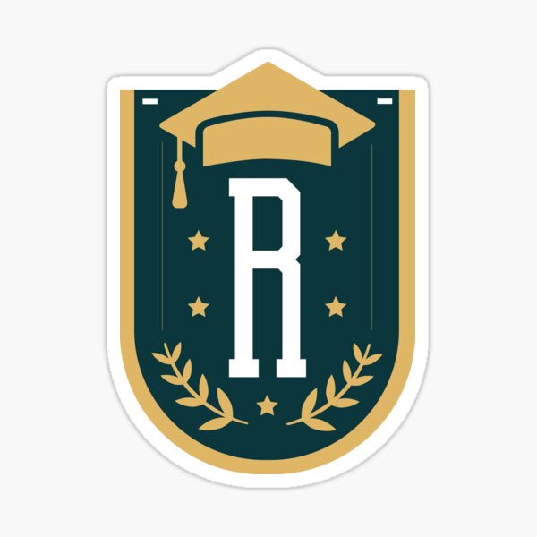 "Ornamental Letter R, Gold Monogram Ornament, Funny Design Graduation ...