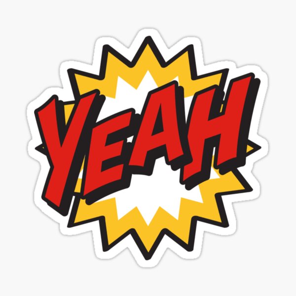 "YEAH Sticker" Sticker for Sale by annabelszabo | Redbubble