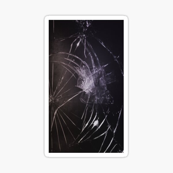 "Dark and Broken - Crack Glass Texture" Sticker by James-Cole | Redbubble