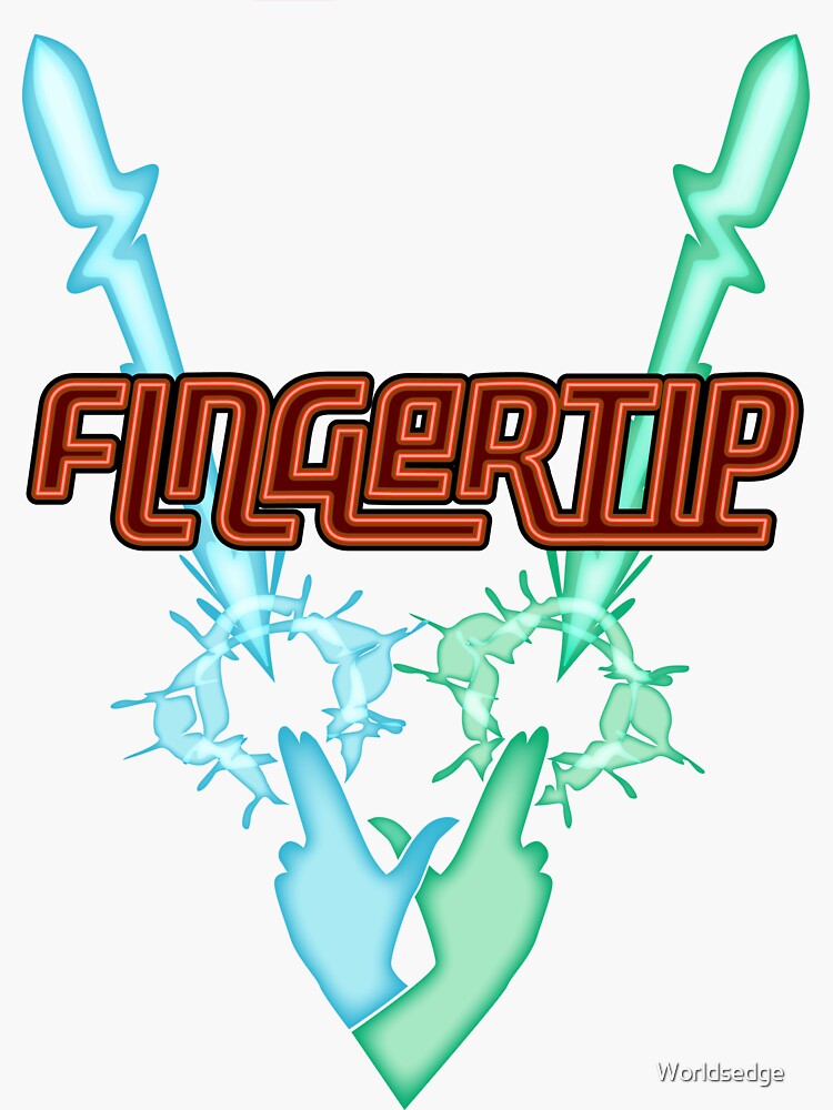 "FINGERTIP!" Sticker for Sale by Worldsedge | Redbubble