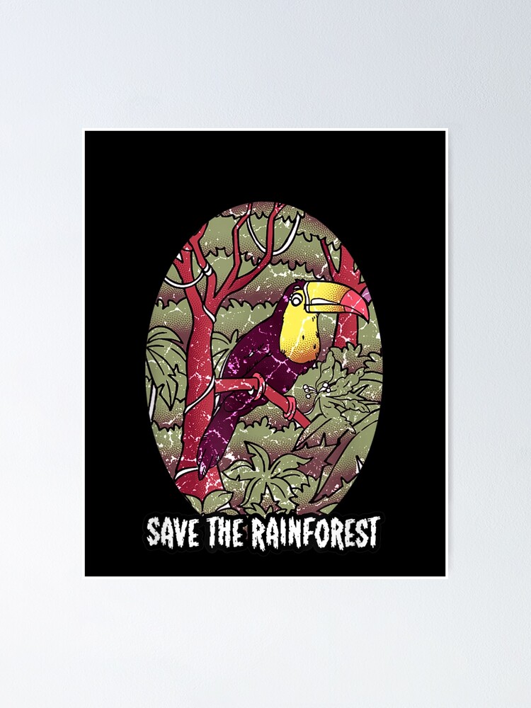 "Earth Day Save The Rainforest Jungle Vintage" Poster by DerejeWolde ...
