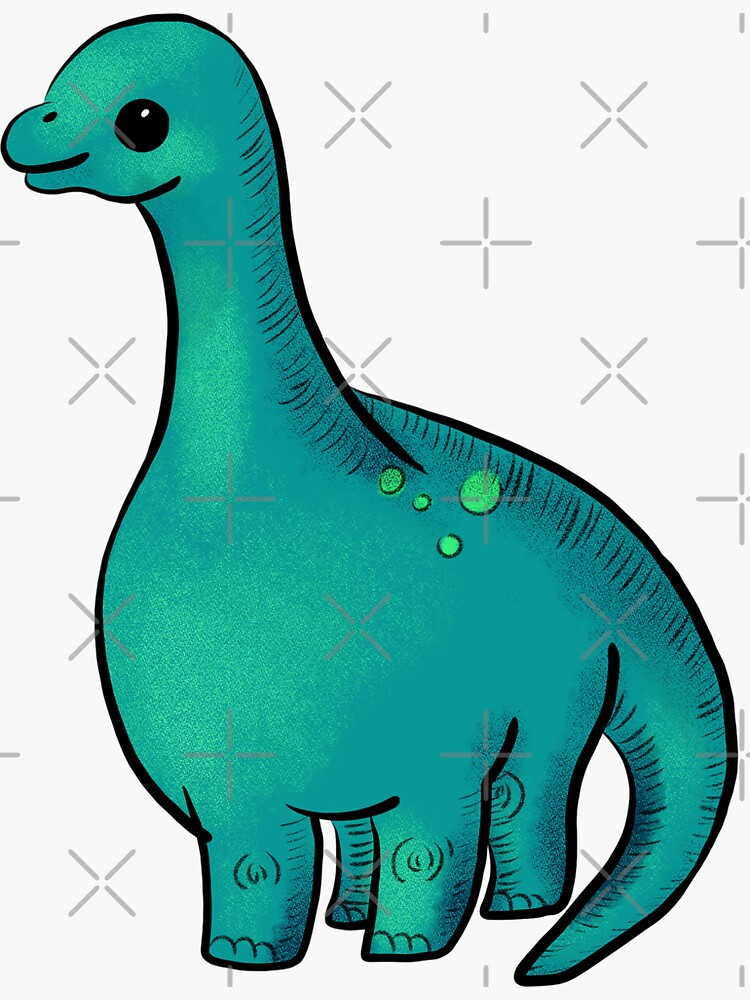 "Cartoon Cute Blue Dinosaur" Sticker by cartoon-stories | Redbubble
