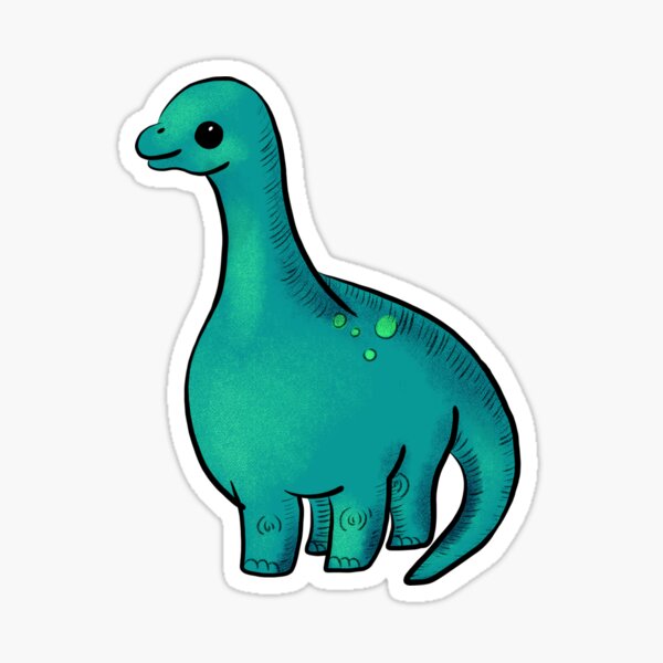 "Cartoon Cute Blue Dinosaur" Sticker by cartoon-stories | Redbubble