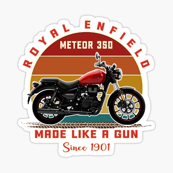 "Designer Apparel and Accessories of RE METEOR 350 Classic" Sticker for ...