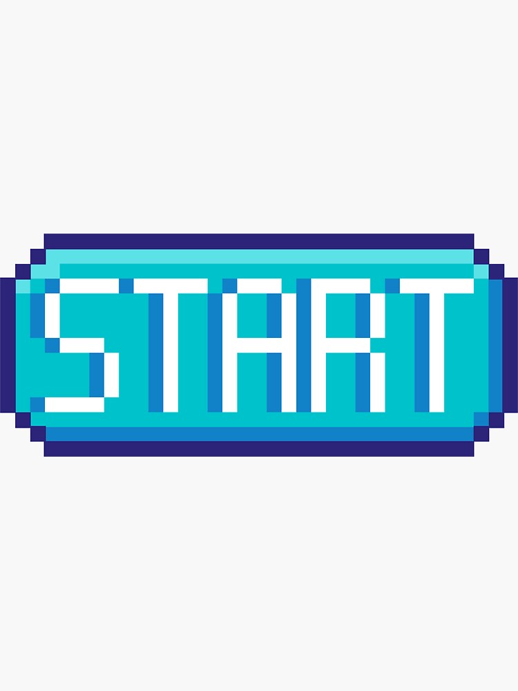 "START Button Sticker" Sticker by annabelszabo | Redbubble