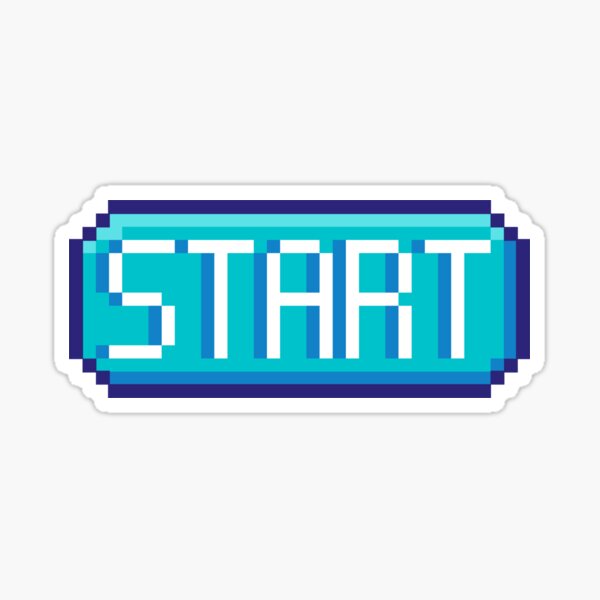 "START Button Sticker" Sticker by annabelszabo | Redbubble