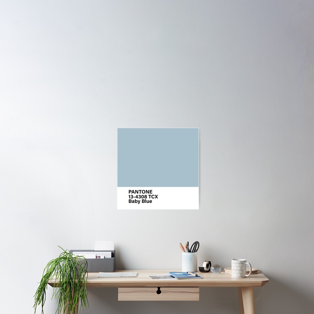 "PANTONE 13-4308 TCX Baby Blue" Poster for Sale by princessmi-com ...
