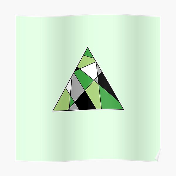 "Aromantic Colored Triangle" Poster for Sale by WhisperingWisps | Redbubble