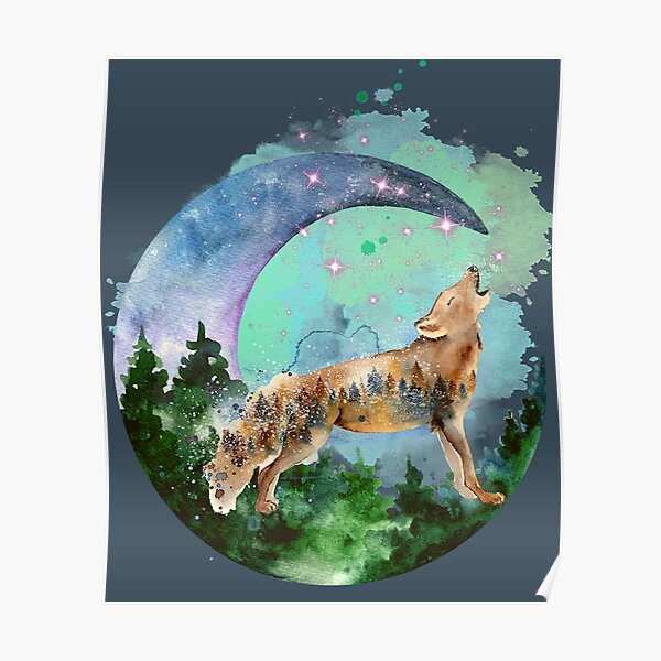 "Wolf, Howling Wolf" Poster for Sale by Ora24 | Redbubble