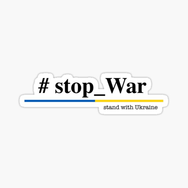 "Stop War" Sticker by mintons-bad | Redbubble