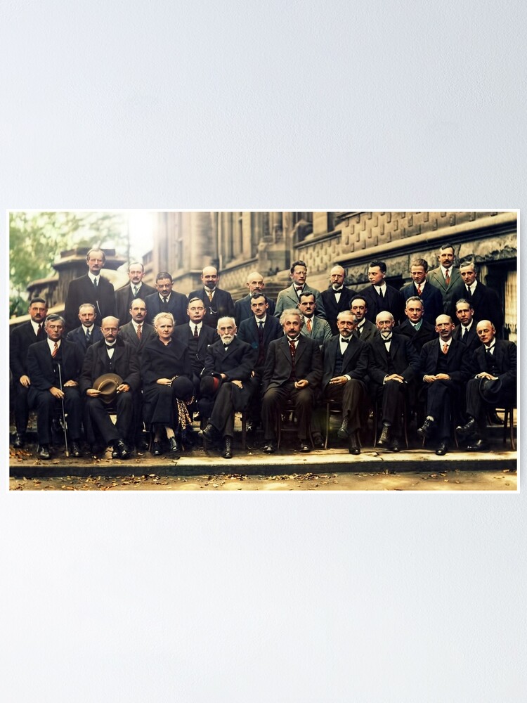 "Einstein Scientists Group 1927" Poster for Sale by Artyblender | Redbubble