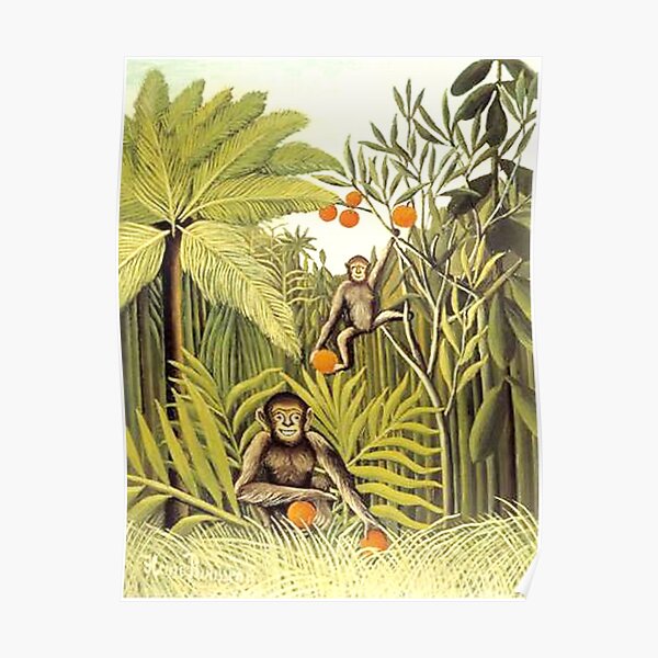"The Monkeys In The Jungle by Henri Rousseau - French Painters Art ...
