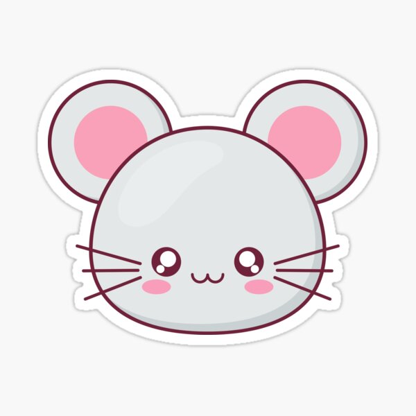 "Kawaii cute mouse" Sticker by RedTomasB | Redbubble