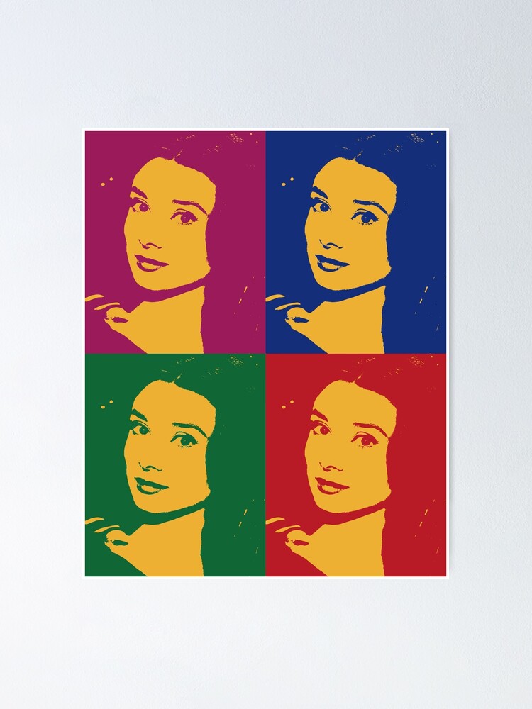 "Audrey Hepburn 2X2" Poster for Sale by Art-Inn | Redbubble