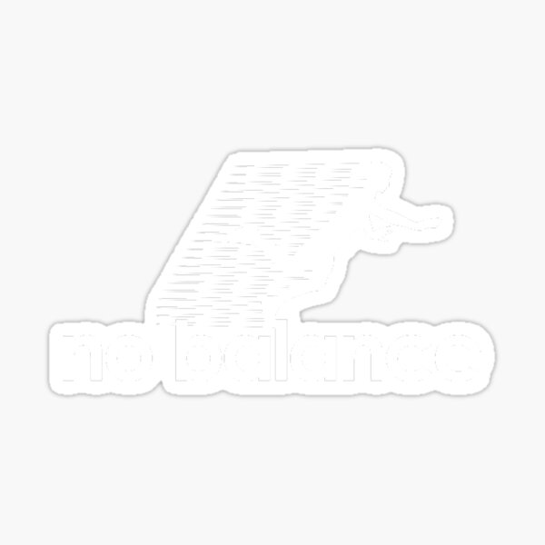 "No Balance white logo" Sticker by reistelleznvlwb | Redbubble