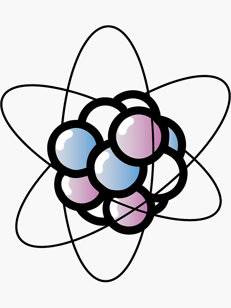 "Cute Atom - Multicolor" Sticker by atiemann97 | Redbubble