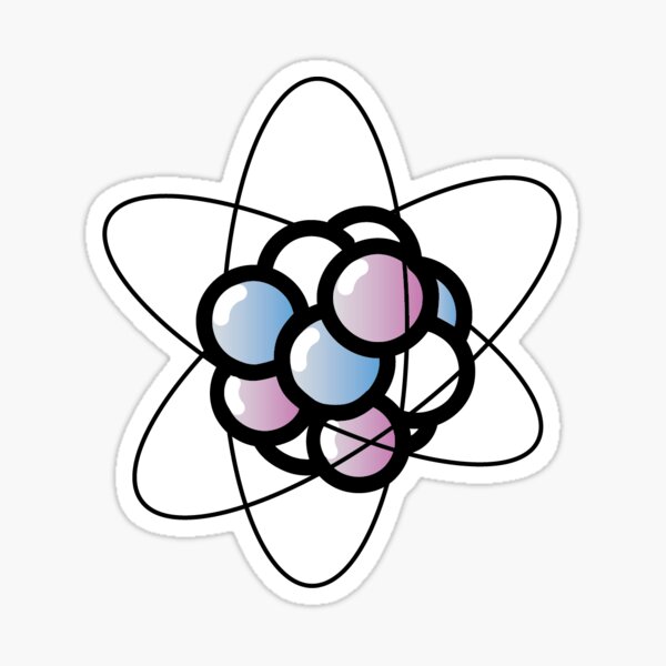 "Cute Atom - Multicolor" Sticker by atiemann97 | Redbubble