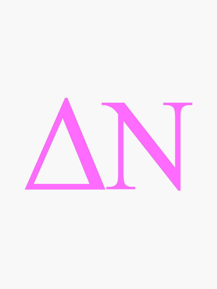 "Simple Delta Nu " Sticker for Sale by spicyhail | Redbubble