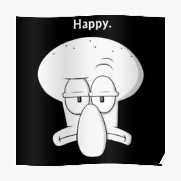 "Sad Squidward" Poster for Sale by Otaku-uwu | Redbubble