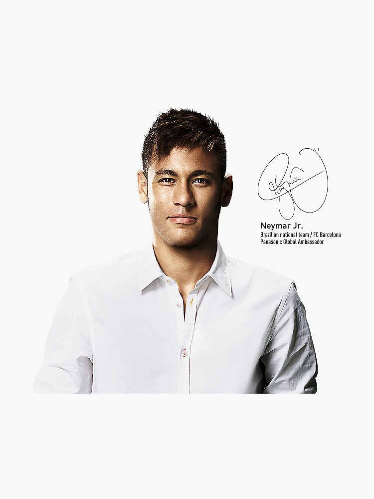 "Neymar Junior Sticker with Autograph Signature" Sticker by iamamiraj ...