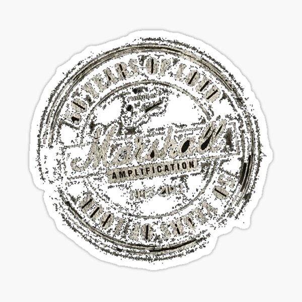 "Marshall Amplification 50 Years Of Loud Distressed" Sticker by ...