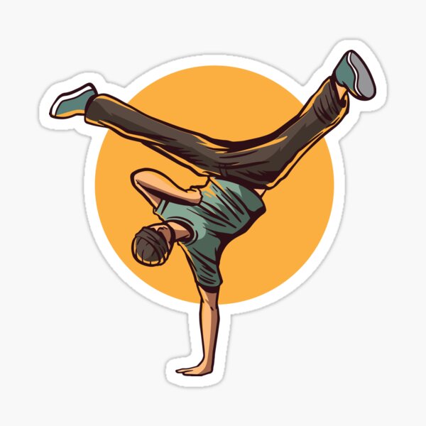 "Breakdancing B-Boy Hip Hop Dancer" Sticker by Luxara1 | Redbubble