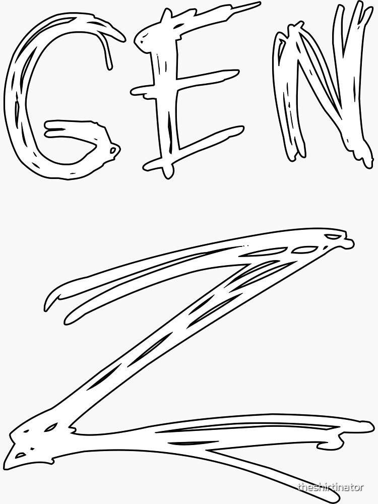 "Gen Z Generation Z Zoomer Alpha-Generation" Sticker von theshirtinator ...