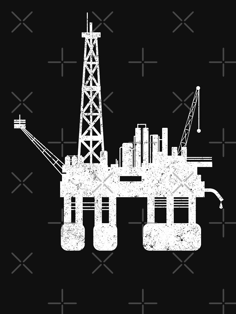 "Ocean Oilfield Driller Drilling Rig" T-shirt for Sale by Blok45 ...