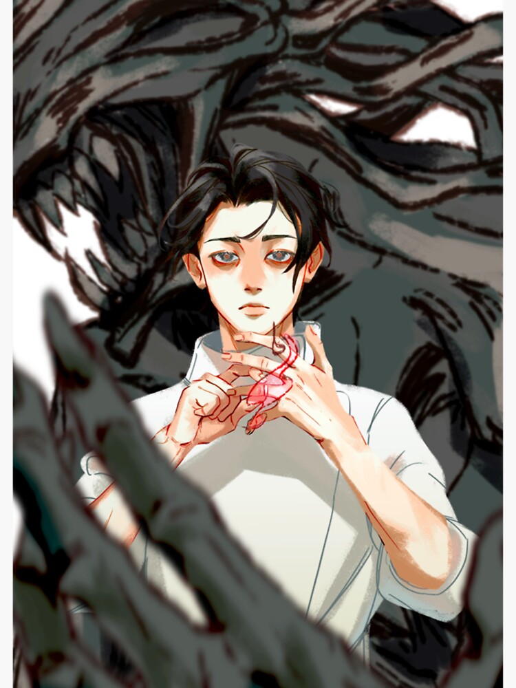 "The Cursed Child (JUJUTSU KAISEN 0) Long " Sticker by Darkballlon ...