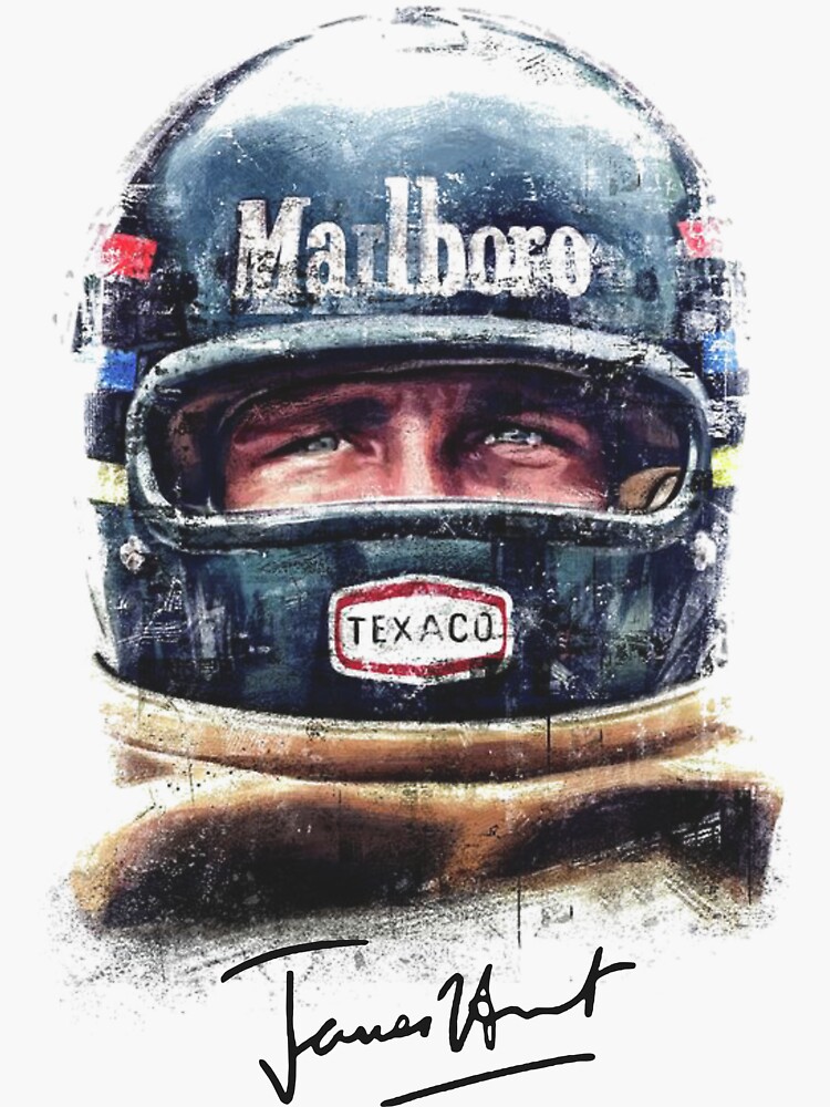 "JAMES HUNT" Sticker by PatMcMaster | Redbubble