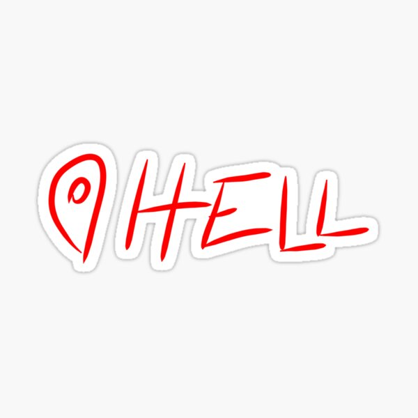 "Digital art "hell" " Sticker by BarkingTomatoes | Redbubble