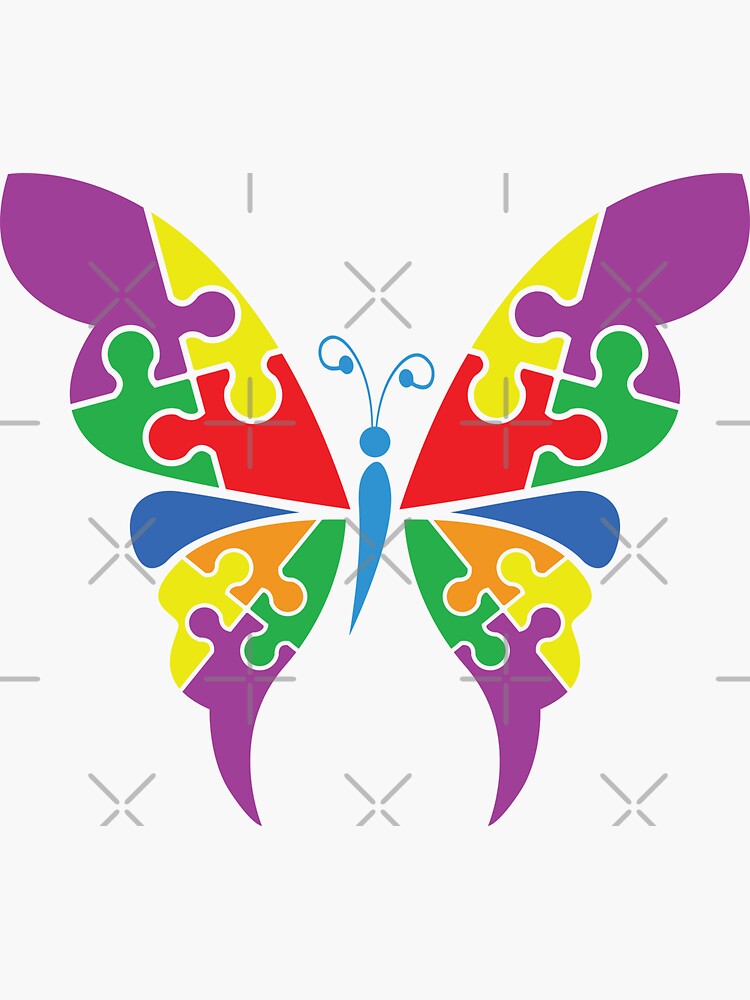 "Autism Awareness Butterfly" Sticker by nikolaj1301 | Redbubble