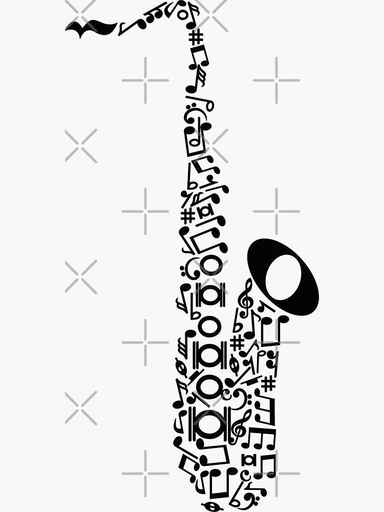 " Saxophone" Sticker by TheIconicDesign | Redbubble