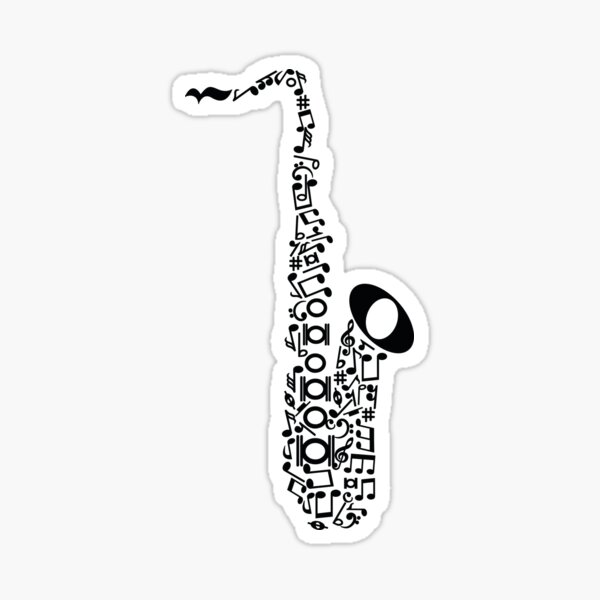 " Saxophone" Sticker by TheIconicDesign | Redbubble