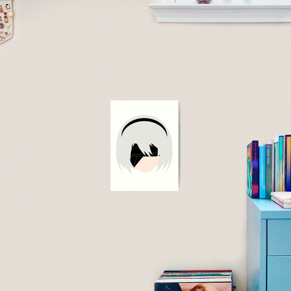 "2B Nier: Automata Simple Vector" Art Print by AkbarMna | Redbubble