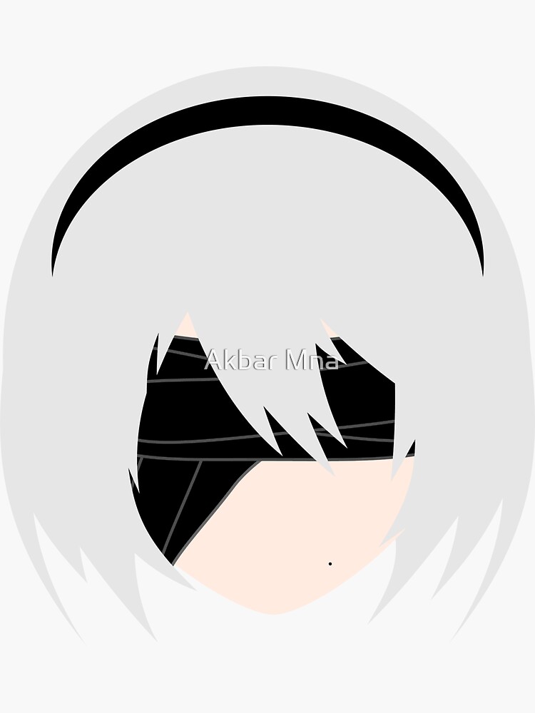 "2B Nier: Automata Simple Vector" Sticker for Sale by AkbarMna | Redbubble