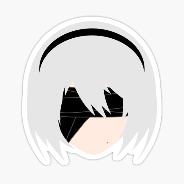 "2B Nier: Automata Simple Vector" Sticker for Sale by AkbarMna | Redbubble