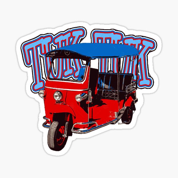 "Tuk Tuk Scooter " Sticker by HeatherBai1817 | Redbubble