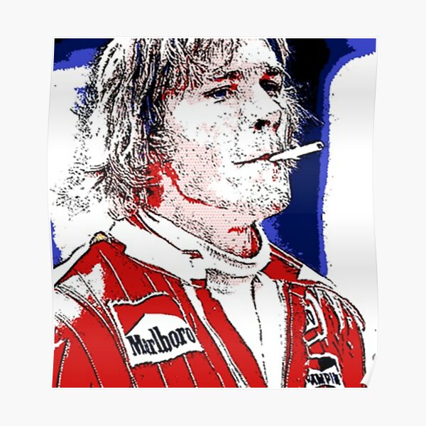 "James Hunt Pop Art F1" Poster by halibutgoatramb | Redbubble