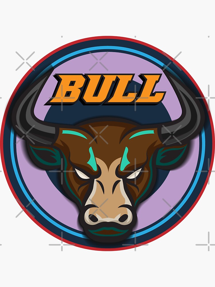 "Angry bull" Sticker by PODapparel | Redbubble