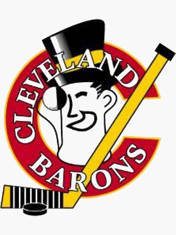 "Vintage Cleveland Hockey Retro Barons Sticker" Sticker by eciliae ...