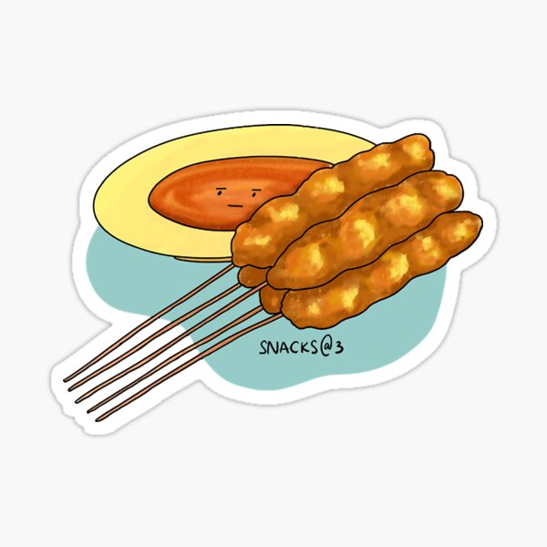 "Satay with peanut sauce " Sticker by HeatherBai1817 | Redbubble