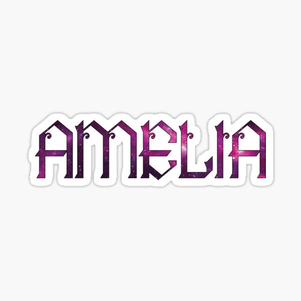 "AMELIA Name I - My name is AMELIA - typography name - Galaxy Vibe ...