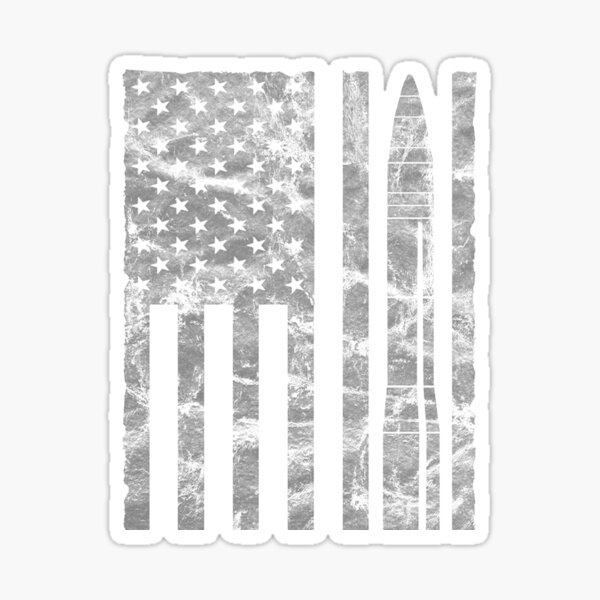 "Minuteman III ICBM Missile Vintage Flag AF Missileer" Sticker by ...