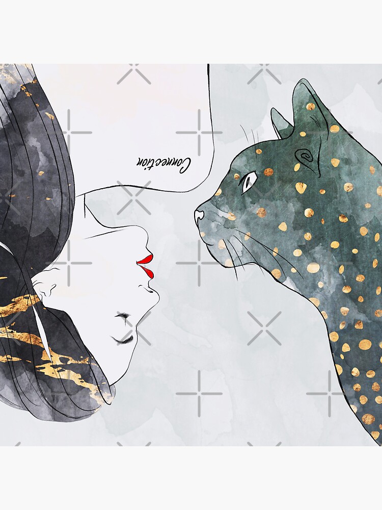 "Connection" Sticker by lugillustration | Redbubble