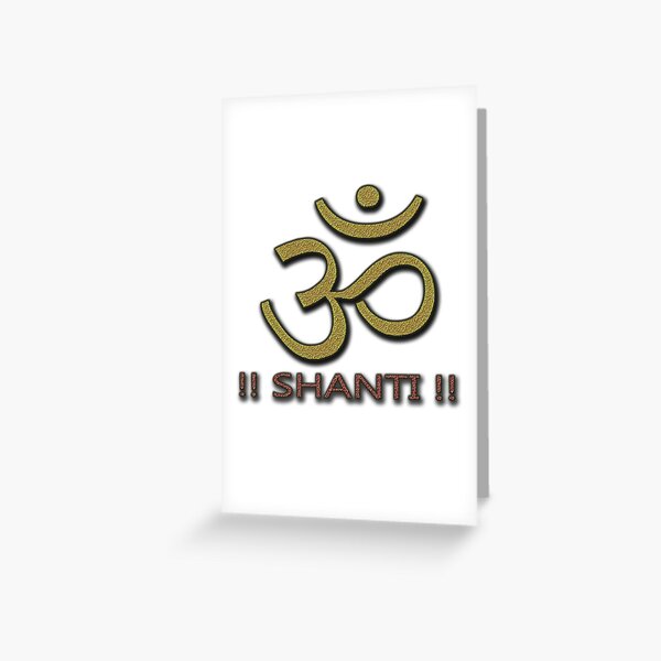 Om Shanti Greeting Cards | Redbubble