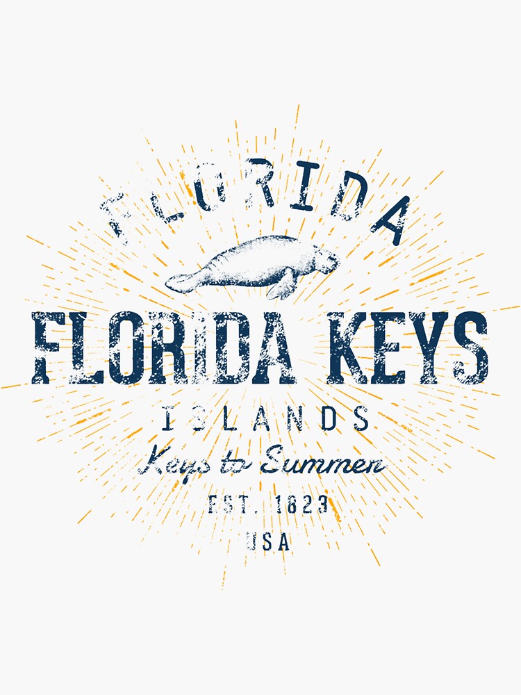 "Vintage Florida Keys" Sticker for Sale by REDallayah | Redbubble