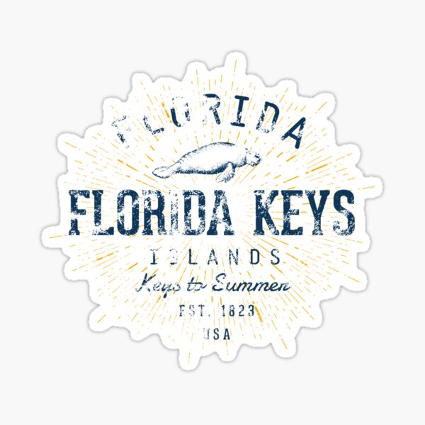 "Vintage Florida Keys" Sticker for Sale by REDallayah | Redbubble